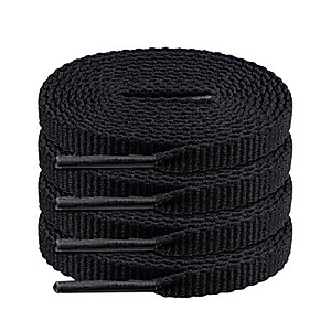 Endoto 2 Pairs Shoelaces Replacement Flat Laces for Brooks Ghost 14/15, Adrenaline, Glycerin, Launch Running Sneaker Shoes(Color:Black,Size:45Inch)