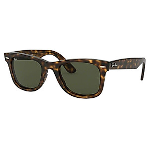 Ray-Ban RB4340 Wayfarer Ease 710 50M Havana/Green Sunglasses For Men For Women + BUNDLE with Designer iWear Eyewear Kit