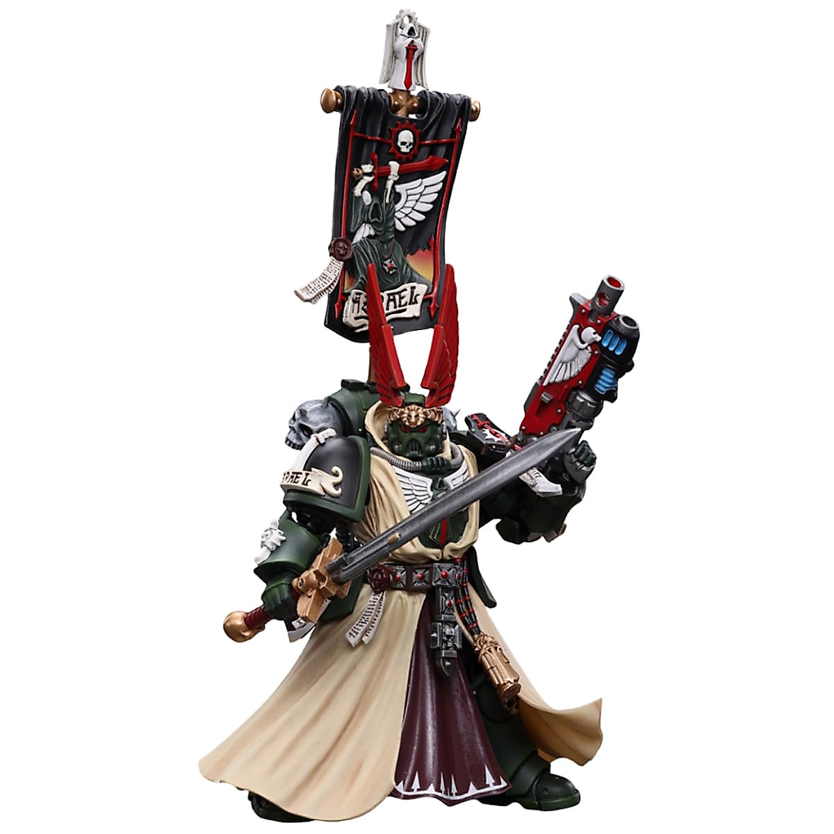 HiPlay JoyToy Warhammer 40K Collectible Figure: Dark Angels Supreme Grand Master Azrael 1:18 Scale Action Figures JT7899 (JT7899 Azrael)