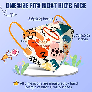 Kids KN95 Face Mask, 30 Pack KN95 Mask for Kids 5 Layers face Mask with Elastic Ear Loop, Multicolor Disposable Face Masks Respirator Protection for boys girls