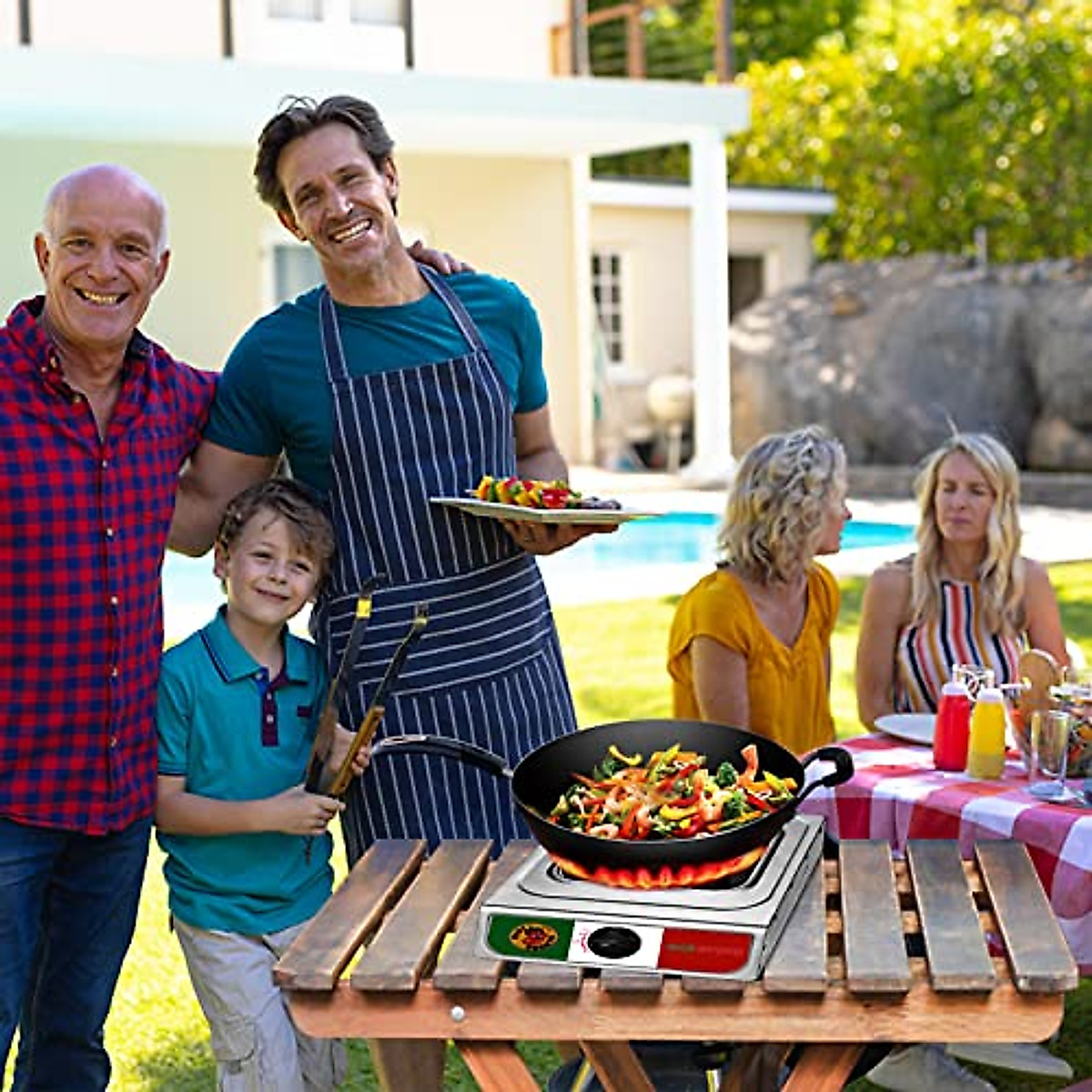 Vivicreate Camping 10000 BTU 1 burner stainless steel panel auto ignition Propane Gas Outdoor Garden Fishing Hiking Camp Restaurant Stove Burner