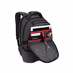 SwissGear ScanSmart Laptop Backpack, Fits Most 16" Notebook Computers, Swiss Gear Outdoor, Travel, School Bag Bookbag, Black Color