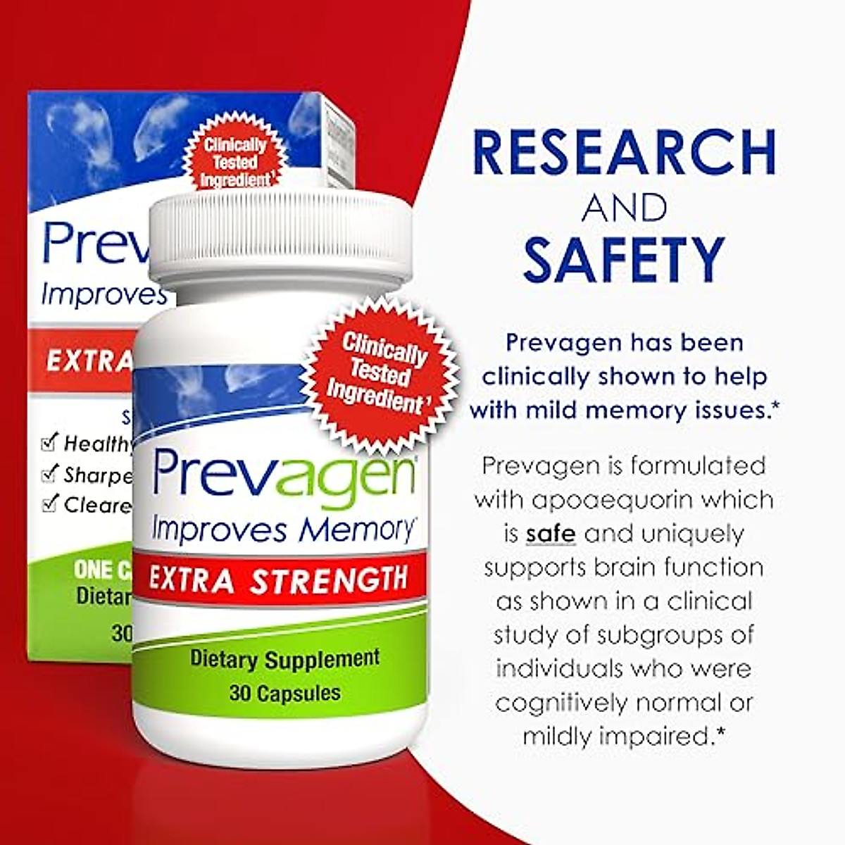 Prevagen Improves Memory - Extra Strength 20mg, 30 Capsules |2 Pack| with Apoaequorin & Vitamin D 7-Day Pill Minder | Brain Supplement for Better Brain Health