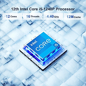 Intel NUC 12 Barebone Mini PC, Newest 12th Gen Core i5-1240P (12 Cores & 4.4GHz), Intel Mini Computer with WiFi 6E, 8K, Vesa Mounting Bracket (No RAM, No SSD, NO OS, Added Components Needed)