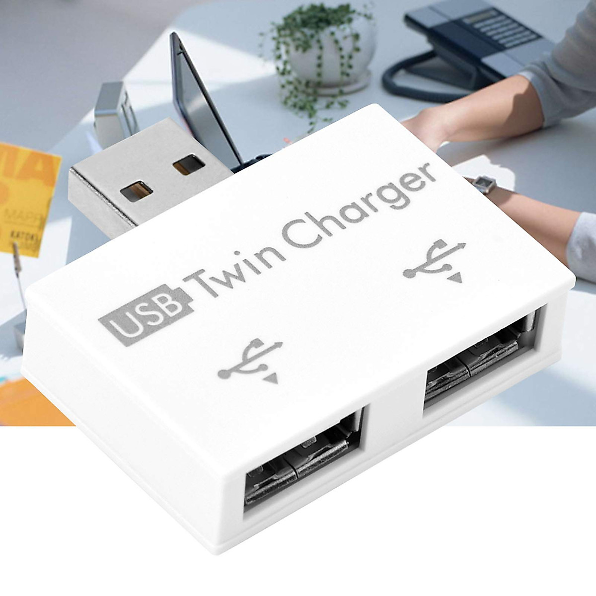 USB Hub, Firm Plug and Play Hub for Travel for Laptop for Home for Computer(White, 12)