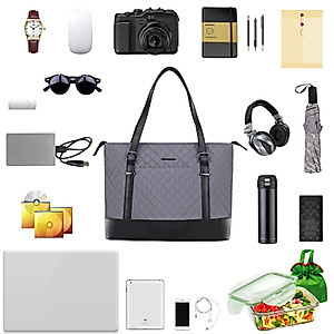 KROSER Laptop Tote Bag for Women, Purse Teacher Bag 15.6 Inch Laptop Bag Computer Work Briefcase Handbag Shoulder Bag