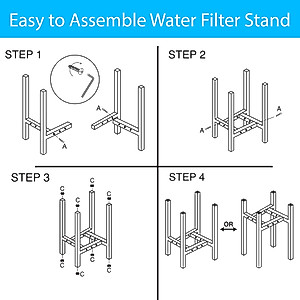 TonGass Adjustable Multi-use Countertop Stand Compatible with Berkey Water Filters Water Dispenser Stand Use for Berkey Water Filter System Replacement Countertop Water Filter Stand