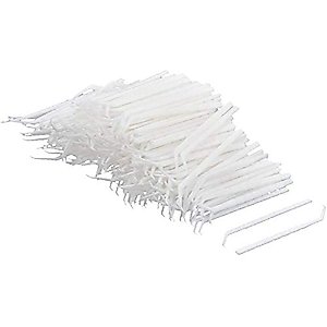 Plastic Household Teeth Cleaning Tool Curved Hook Toothpicks White (300PCS)
