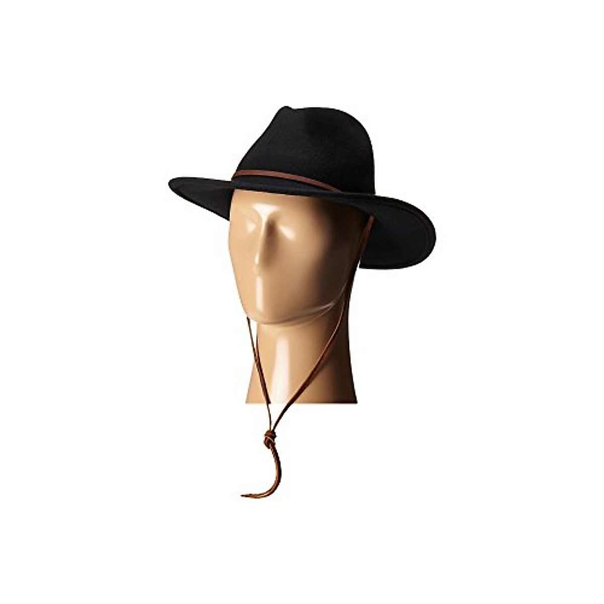 Brixton mens Field Wide Brim Felt Hat Fedora, Black, Large US