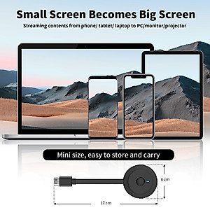 Mpiolife Wireless HDMI Display Dongle Adapter 4K, Wireless HDMI Adapter Streaming Youtube,Tiktok Video/Audio for i*Phone/i*Pad/Mac/Android/Window to TV/Monitor/Projector, Support Miracast Airplay DLNA