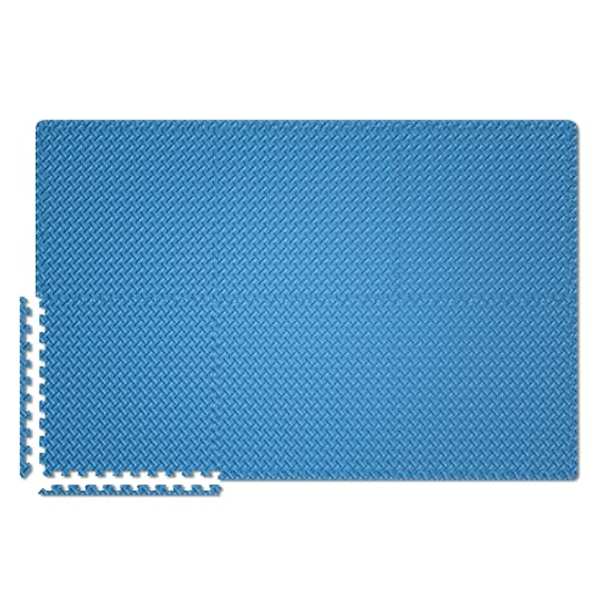 Epic Fitness Foam Gym Floor Tiles - Interlocking Floor Mats for Home Gym - Non-Slip Noise-Dampening Eva Foam Squares (6 Pack)