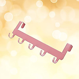 3pcs Punch Cabinet Free Hat Art Pink Wall Coat for Clothes Kitchen Bedroom Hooks Keys Rail Door Iron Storage Mounted Hanger Towel Organizer Hook Back Holders Rack