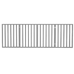 Home Pet Gate - Dog Gate for Doorways, Stairs, or Rooms - 24-Inch Freestanding, Folding, Accordion-Style Wooden Indoor Dog Fence by PETMAKER (Gray)