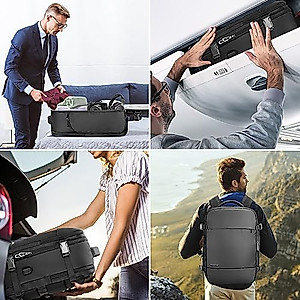 Carry On Backpack Flight Approved,Travel Backpack for Men Women with USB Charging Port Shoe Compartment,Waterproof Anti-theft 15.6 inch Laptop Backapck Computer Bag Business Causal Weekender Backpack