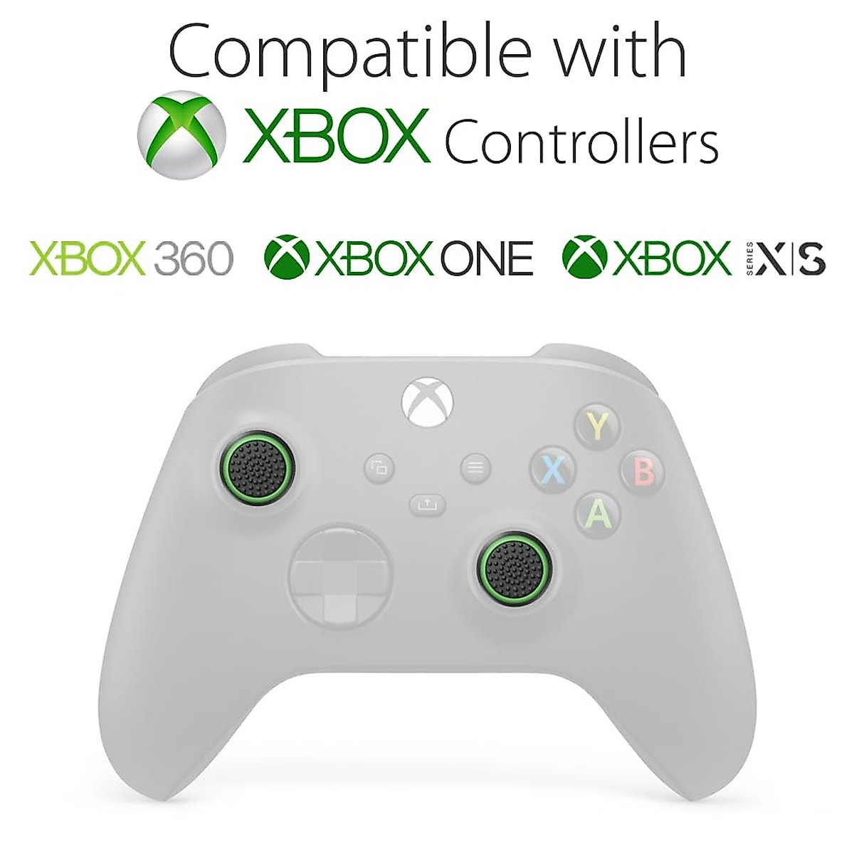 Fosmon [Set of 8] Analog Stick Joystick Controller Performance Thumb Grips for PS4 | PS3 | Xbox ONE, ONE X, ONE S, 360 | Wii U compatible with Nintendo Switch Pro - Black & Green (Set of 8)