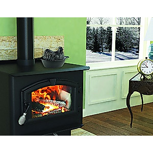 US Stove Kettle Chicken Steamer, For Use with Hot Stove, Cast Iron, Black