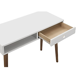 Coaster Furniture Bradenton 1-Drawer White and Walnut Writing Desk 801931