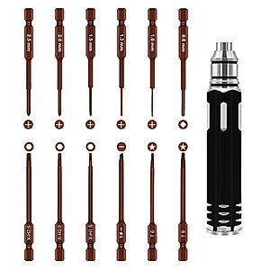 DJI Repair Screwdrivers Tool Set for DJI Air 2/2S/3 Mavic 2/Phantom 3 4/4 Pro Mini 2/SE/Spark Avata Drone and Other RC Car Model Quadcopter Boat Home Appliances Repair 12 in 1