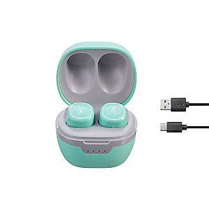 Altec Lansing Nanobuds - Truly Wireless Earbuds with Charging Case, TWS Waterproof Bluetooth Earbuds with Touch Controls for Travel, Sports, Running, Working (Mint)