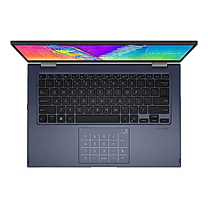 ASUS VivoBook Go 2-in-1 Laptop, 14” HD Touch Flip Thin and Light Newest, Intel Celeron N4500, 4GB RAM, 64GB eMMC + 256GB PCIe SSD, NumberPad, Windows 11 S +GM Accessories