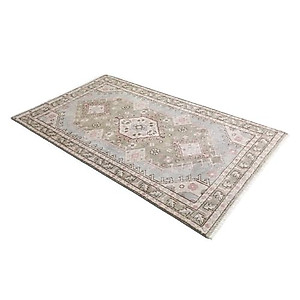 Handmade Geometric Contemporary Light Gray Area Rug 9 x 12