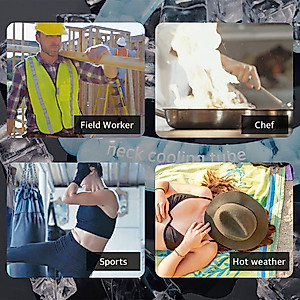 Jelly farm Neck Cooling Tube, Neck Cooler for Summer Outdoor Sports, Reusable Neck Cooling Wrap, Neck Wearable Gel Ice Pack (Round),Blue