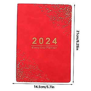 Abaodam 2pcs agenda book office accessory a5 daily planner notebook notebook daily use note pads academic planner 2024 Paper calendar book