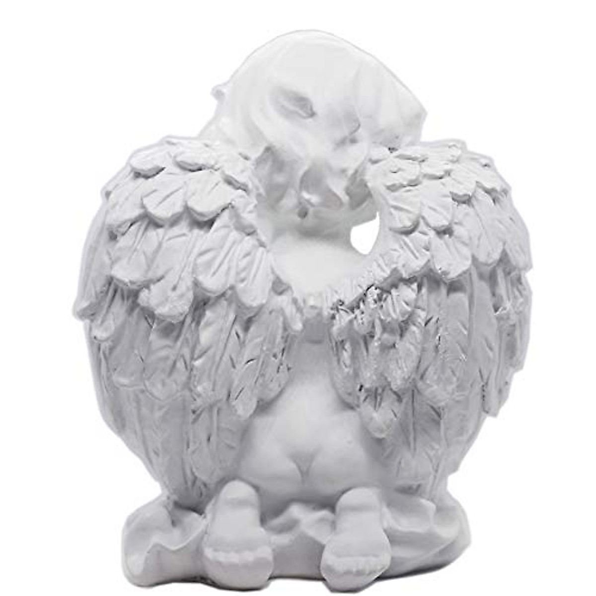 Kneeling Praying Cherub Angel Statue Figurine Indoor Outdoor Home Garden Guardian Decorative Church Boy Girl Baptism Wings Angel Statue Sculpture Memorial Statue, White, 6.25" x 5"