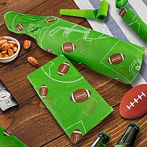 Hi Sasara 50 Sheets Large Football Tissue Paper Bulk,28 x 20 Inch,Brown Green Football Tissue Paper for Gift Bags,Brown and Green Football Tissue Paper for Football Party