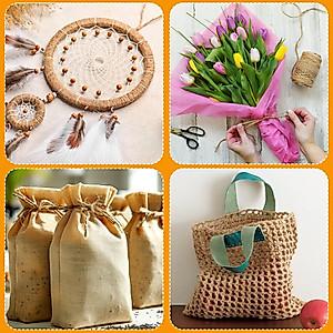 Tenn Well Natural Jute Twine, 500 Feet Long Brown Twine Rope for Crafts, Gift Wrapping, Packing, Gardening and Wedding Decor