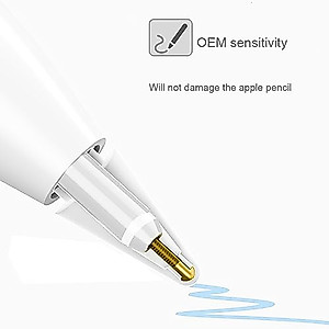 SIXFU Replacement Tips for Apple Pencil 2nd Generation & 1st, Apple Pen Tip with Paper Feel Silence Protector Cover for iPad Pencil 1 & 2 Gen iPencil Nibs(4 Pack)