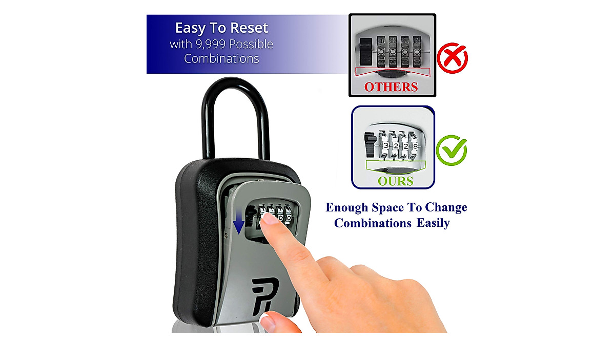 Key Lock Box for Outside - Realtor Lockbox for House Keys Outdoor ...