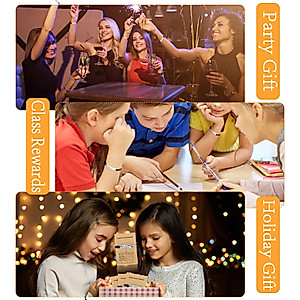 Nosiny Inspirational Gifts for Women Men with Gift Cards Envelopes Engraved Inspirational Bracelets Encouragement Jewelry Bracelets for Teen Friendsgiving(24 Pack)