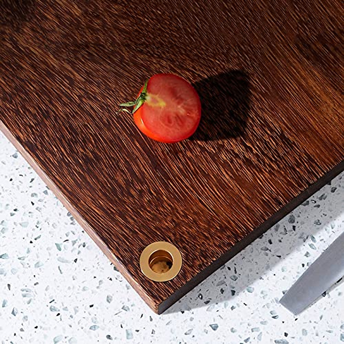 GULRUH Wood Cutting Boards for Kitchen, Ebony Wood Cutting Board, Solid Wood Cutting Board, Kitchen Household Vegetable Cutting Square Thickened Whole Wood Cutting Board