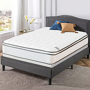 Mattress Solution Medium Plush Eurotop Pillowtop Innerspring Mattress and 8" Wood Boxspring/Foundation Set, 75" X 30", 1