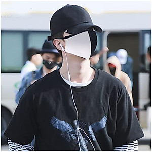 DAZCOS MCYT Ranboo Cosplay Black and White Mask Gloves Adjustable Face Cover Washable (black and white)