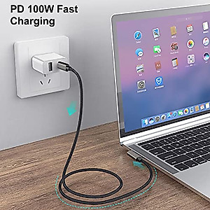 HEIXIAOYU VR Data Line Eyeglasses Elbow Connector, Transmission 5gb, 10-core Wire 60W20V3A 3.1GEN1 C Revolution C Public VR Stream Line (3m)