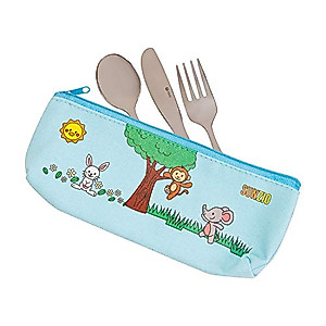 SunZio 18/10 Stainless Steel Kids Silverware Set | 12 Piece Child and Toddler Safe Flatware | Children Utensils Metal Cutlery Set with 4 Small Knives, 4 Forks, 4 Spoons