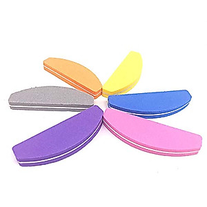 10pcs/ pack 100/180 Grit Nail Files Washable Double-Side Emery Board Nail Buffering Files Salon Manicure Tools CHAOCHAO (Color : Purple)