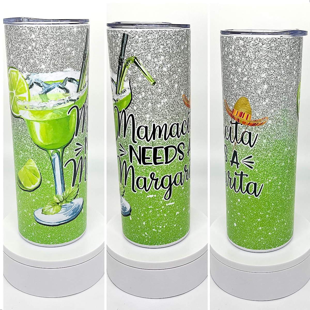 Glow in the Dark Mamacita Needs a Margarita Tumbler Cup