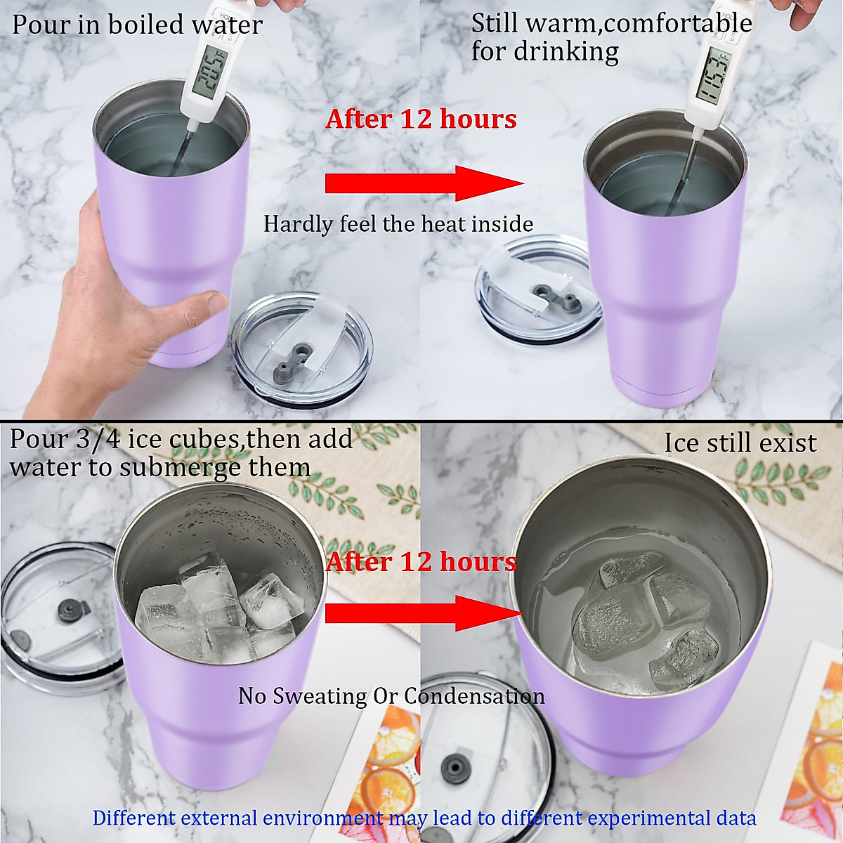 30 oz Tumbler with Lids and Straws,18/8 Stainless Steel Vacuum Insulated Tumbler,Insulated Coffee Mug Water Cup with Leak-Proof Straw Lid & Flip Lid,3 Metal Straws,1 Cleaning Brush(Sparkle White)