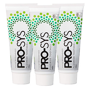 PRO-SYS® Mint Fluoride Toothpaste Gel, ADA Approved, Prevents Cavities, Gingivitis, and Plaque, Pack of 3