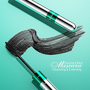 Tubing Mascara Smudge-Proof & Waterproof - Long-Lasting Mascara for Length and Volume, Curling Eyelashes, No Flaking and No Clumping, Cruelty Free and Vegan, Black (Pack of 1)