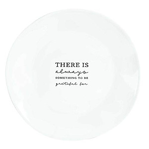 Always Something Grateful For Black 10.25 inch Melamine Decorative Serving Platter
