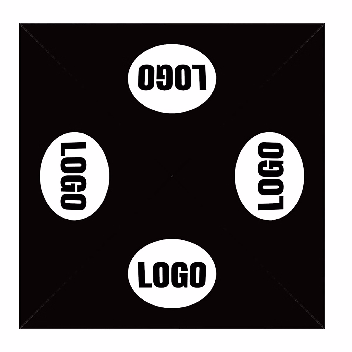 SOSITE Custom Logo Pop Up Canopy Tent for Trade Show with Roof-10x10