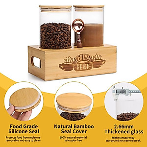 Glass Coffee Containers With Central Perk Shelf, Friends TV Show Coffee Bean Storage Jar Merchandise Gifts, 2pcs 49oz Coffee Grounds Container With Spoon And Funnel, Coffee Canister For Ground Coffee
