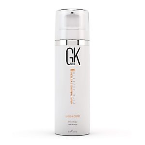 GK HAIR Global Keratin Leave In Conditioner Cream (4.4 Fl Oz/130ml) Conditioning Hydrating Smoothing Moisturizing & Frizz Control For Dry Damaged Hair Taming before Swimming or Exercise