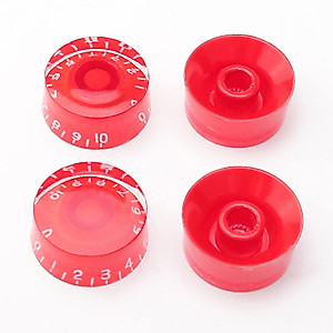 Red Black Gold Speed Control Tone Volume Knobs for LP Les Paul Guitar Pack of 4