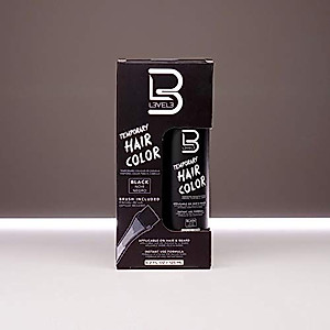 Level 3 Temporary Beard Color - For Black Hair Beards - Full Beard in Minutes - Easy to Apply and No Mixing Required L3 - Level Three Natural Looking Black Dye