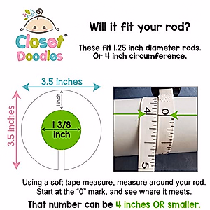 C47 Sports Baby Closet Size Dividers Boy Set of 6 Fits 1.25 Inch Rod